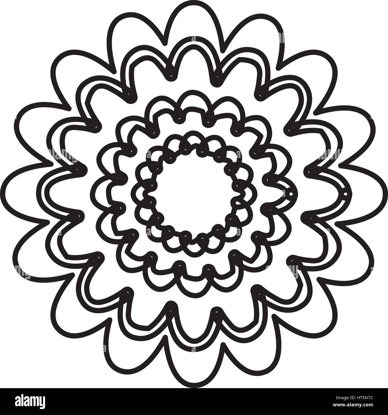 figure flower with abstract petals icon Stock Vector Image & Art - Alamy