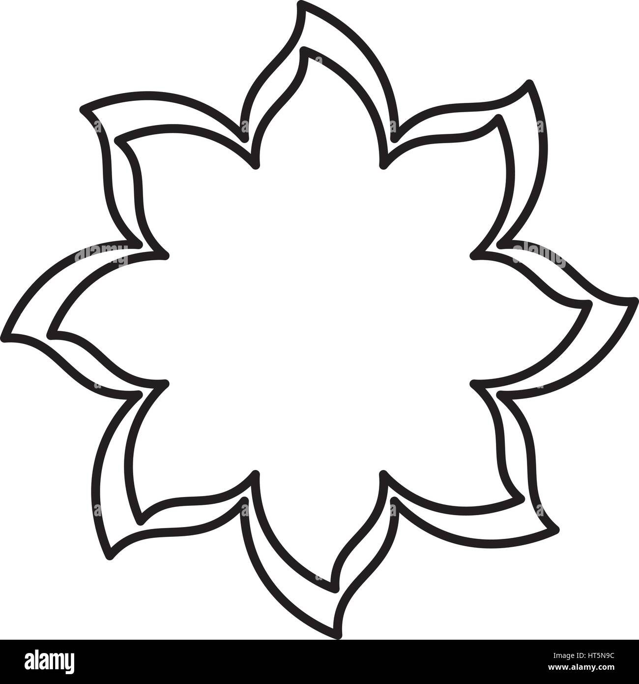 figure flower with pointed petals icon Stock Vector Image & Art - Alamy