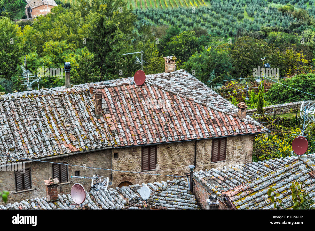 old rustic houses in Tuscany, Italy Stock Photo - Alamy