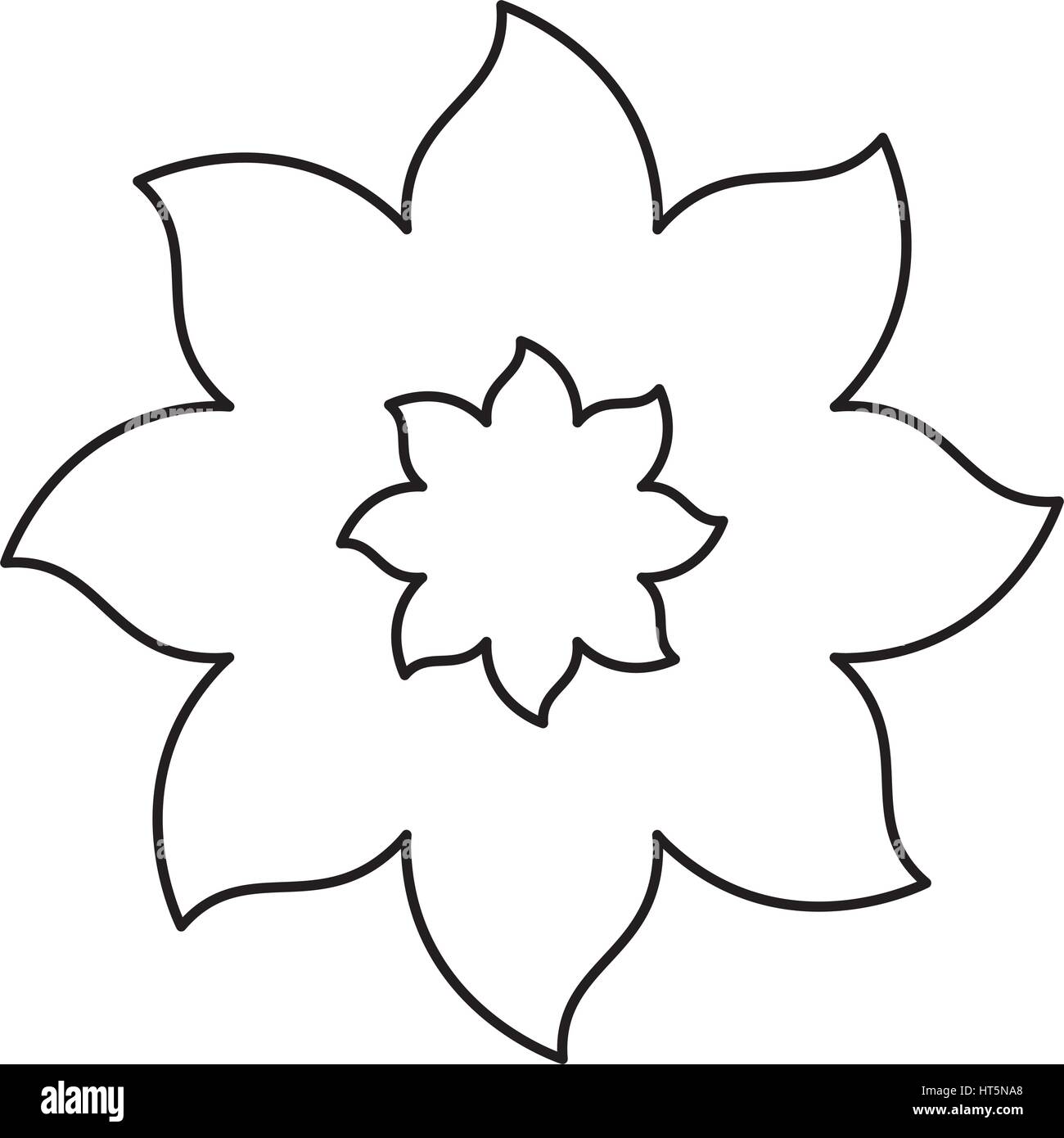 figure flower with pointed petals icon Stock Vector Image & Art - Alamy