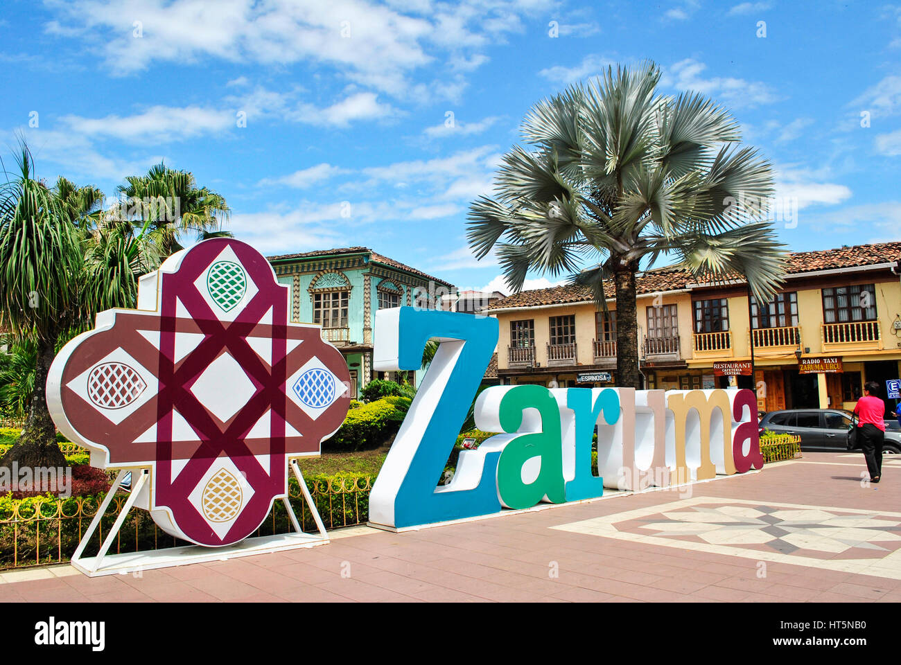 Central Park, Plaza La Independencia. Zaruma. Ecuador Stock Photo - Alamy