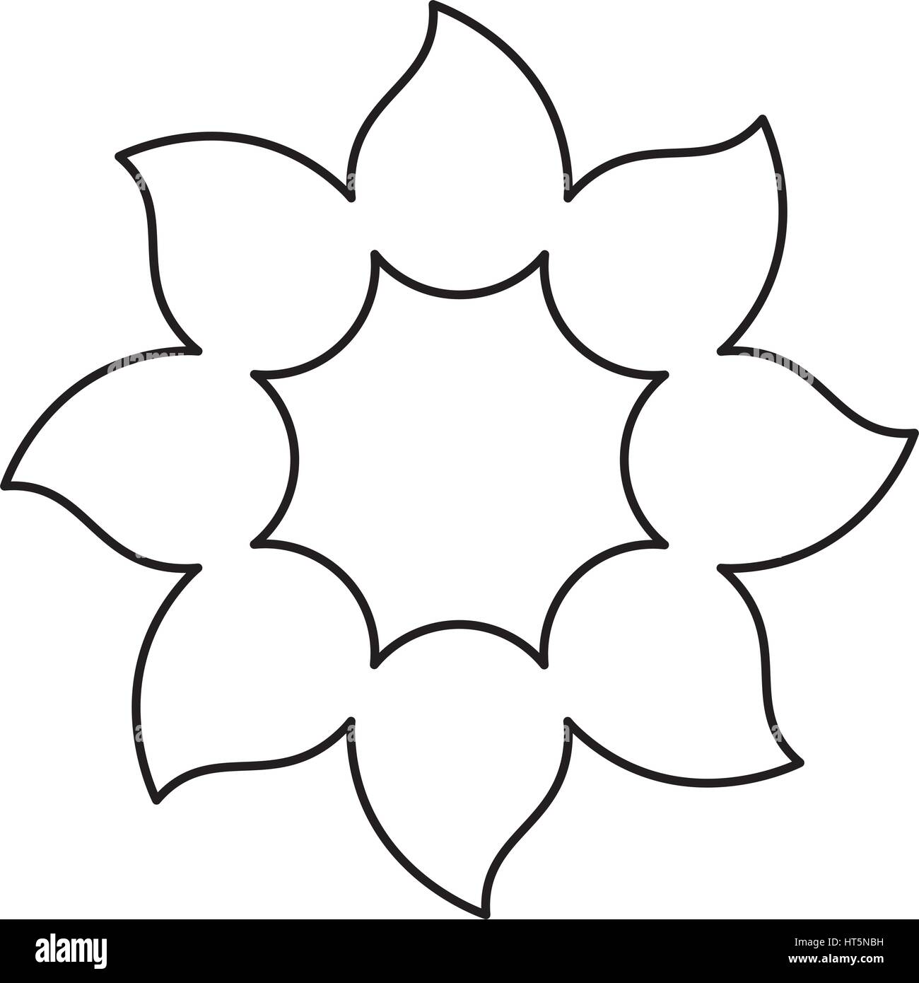 figure flower with pointed petals icon Stock Vector Image & Art - Alamy