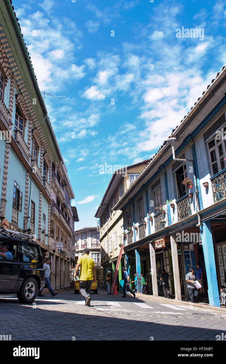 Narrow street in Zaruma City. Zaruma. Ecuador Stock Photo - Alamy