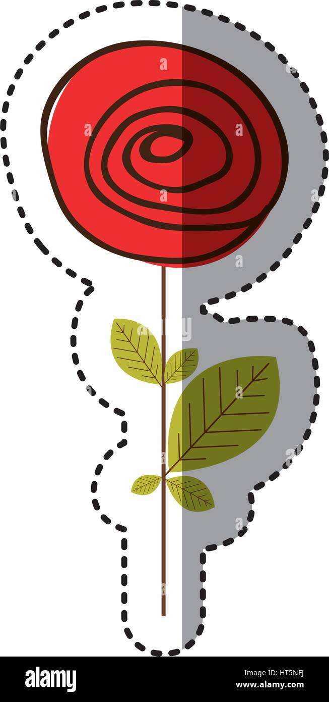 red flower with rounds petals icon Stock Vector Image & Art - Alamy