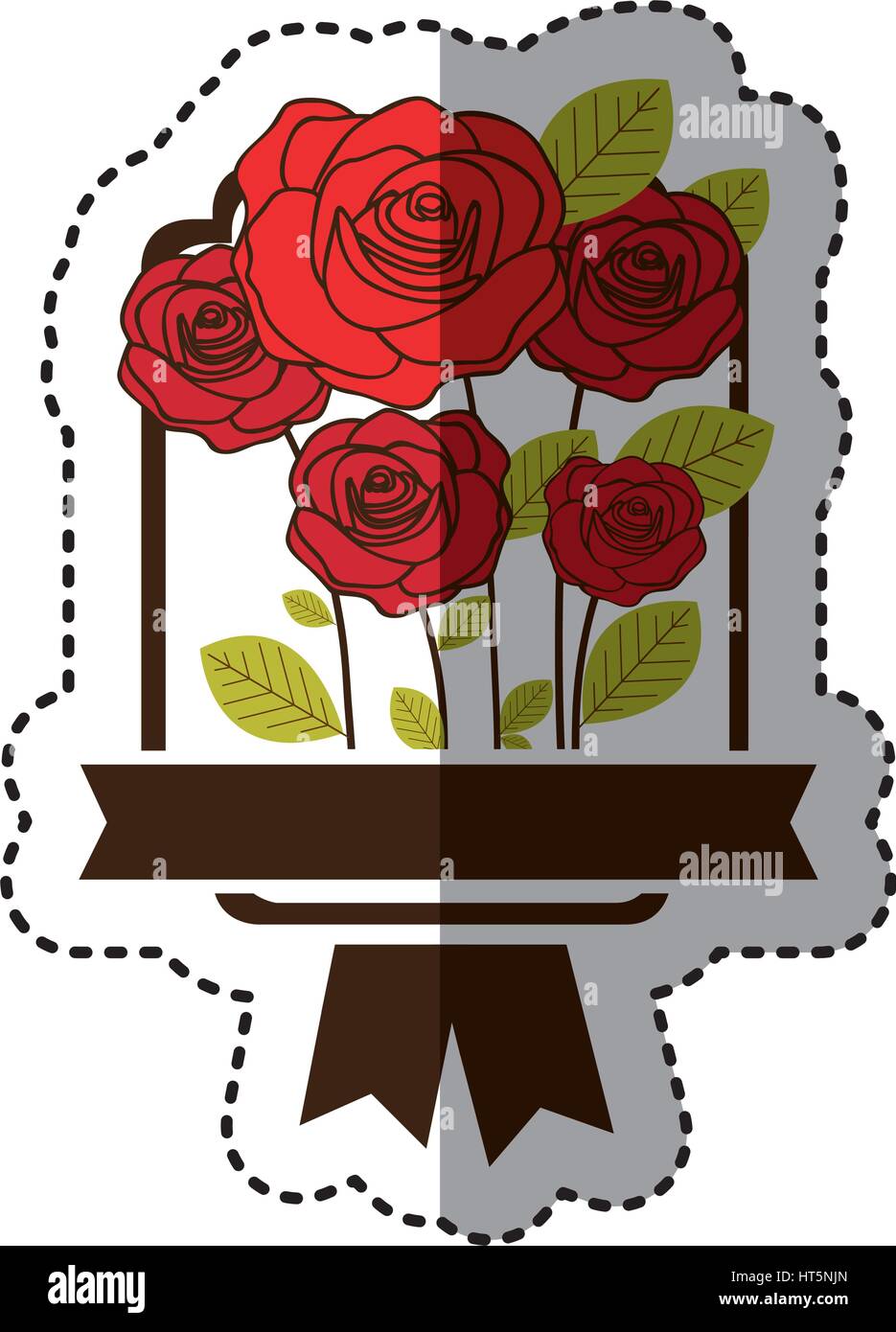 Rose leaves on metal Stock Vector Images - Alamy