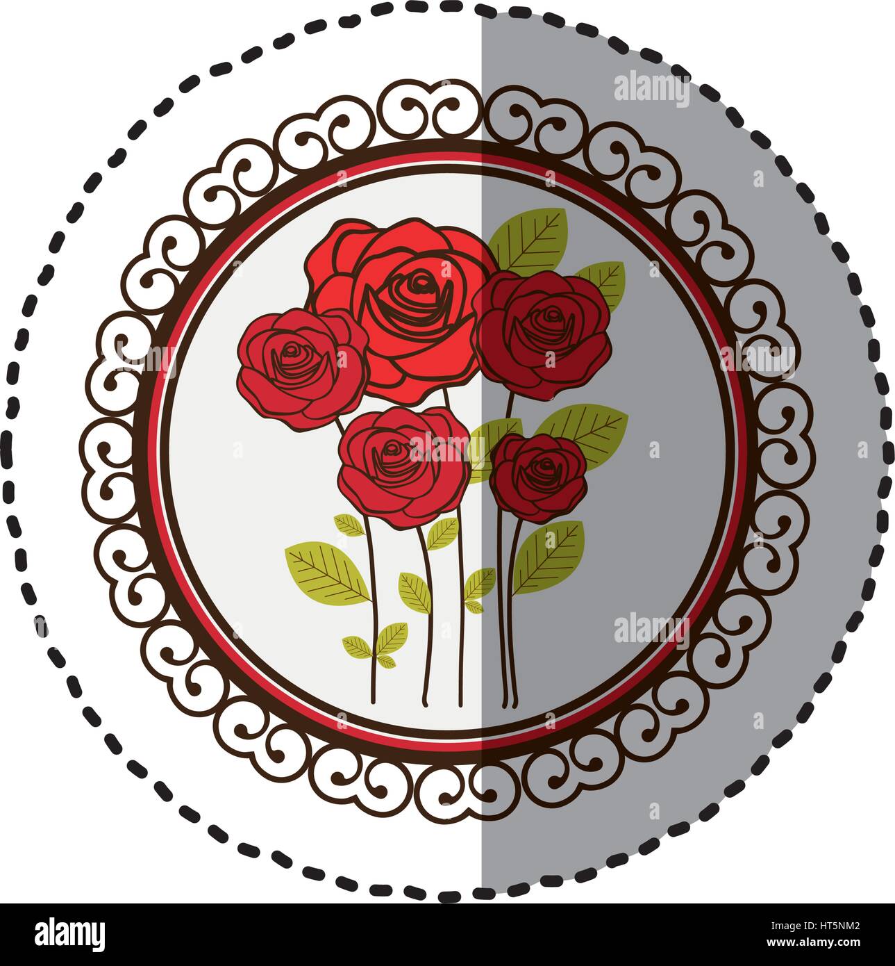Oval banner with roses hi-res stock photography and images - Alamy