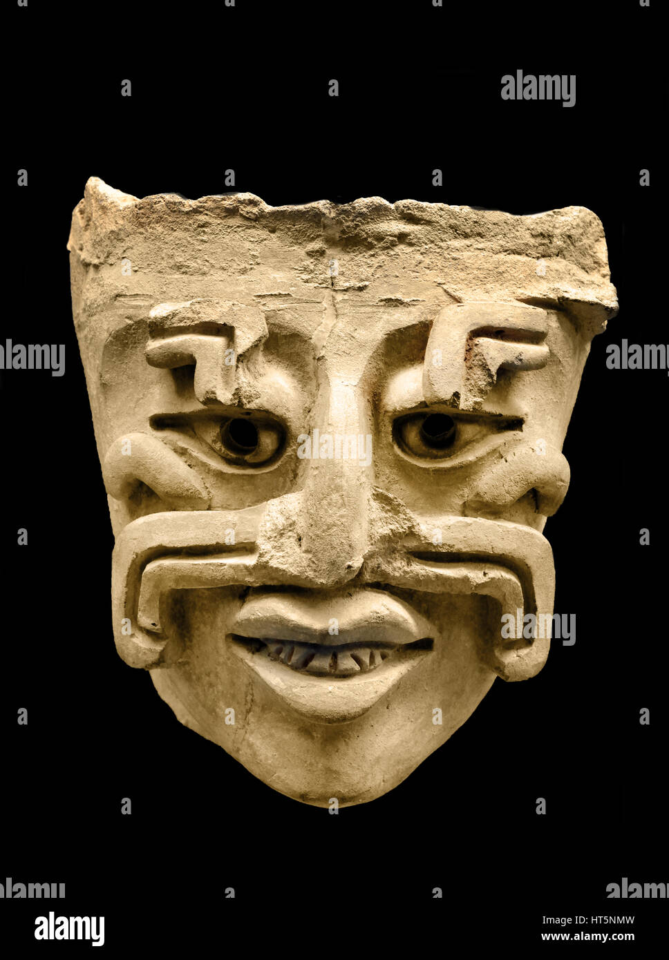 Mask Clay pot (fragment) 1410-1472 Mexico Zapotecs (Culture) 16 x 15.9 ...