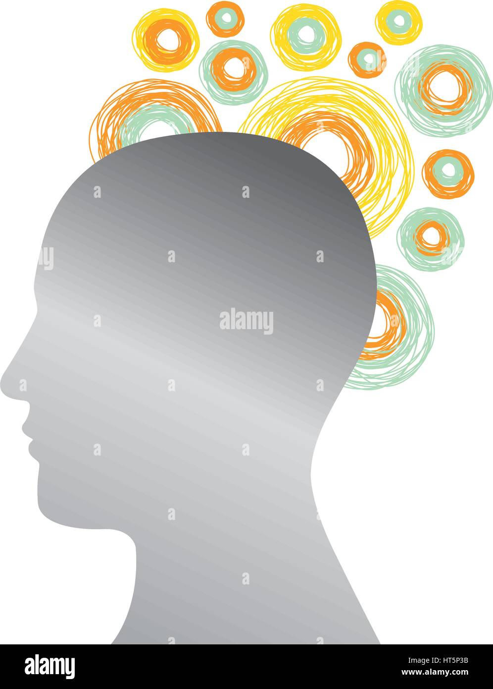 silver contour human with bubbles icon Stock Vector Image & Art - Alamy