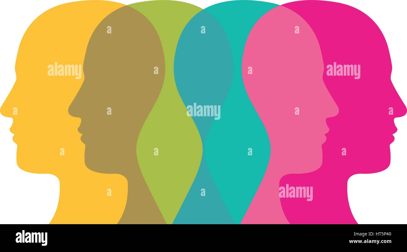 color contour humans icon Stock Vector Image & Art - Alamy