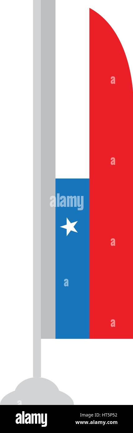 Flag chile pole Stock Vector Images - Alamy