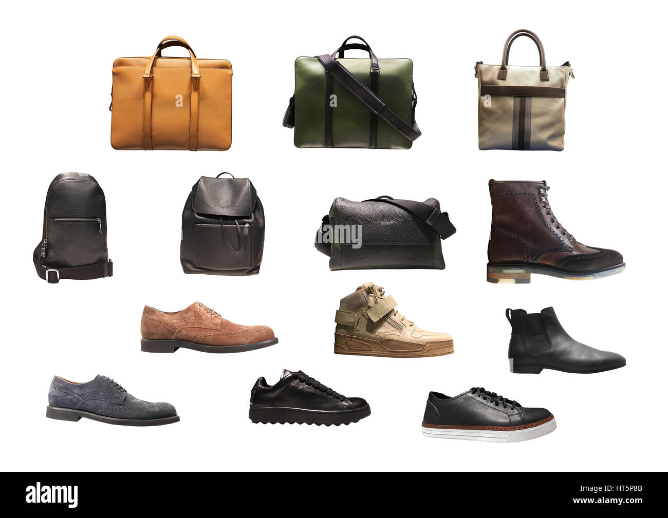 men's fashion accessories on white background Stock Photo - Alamy