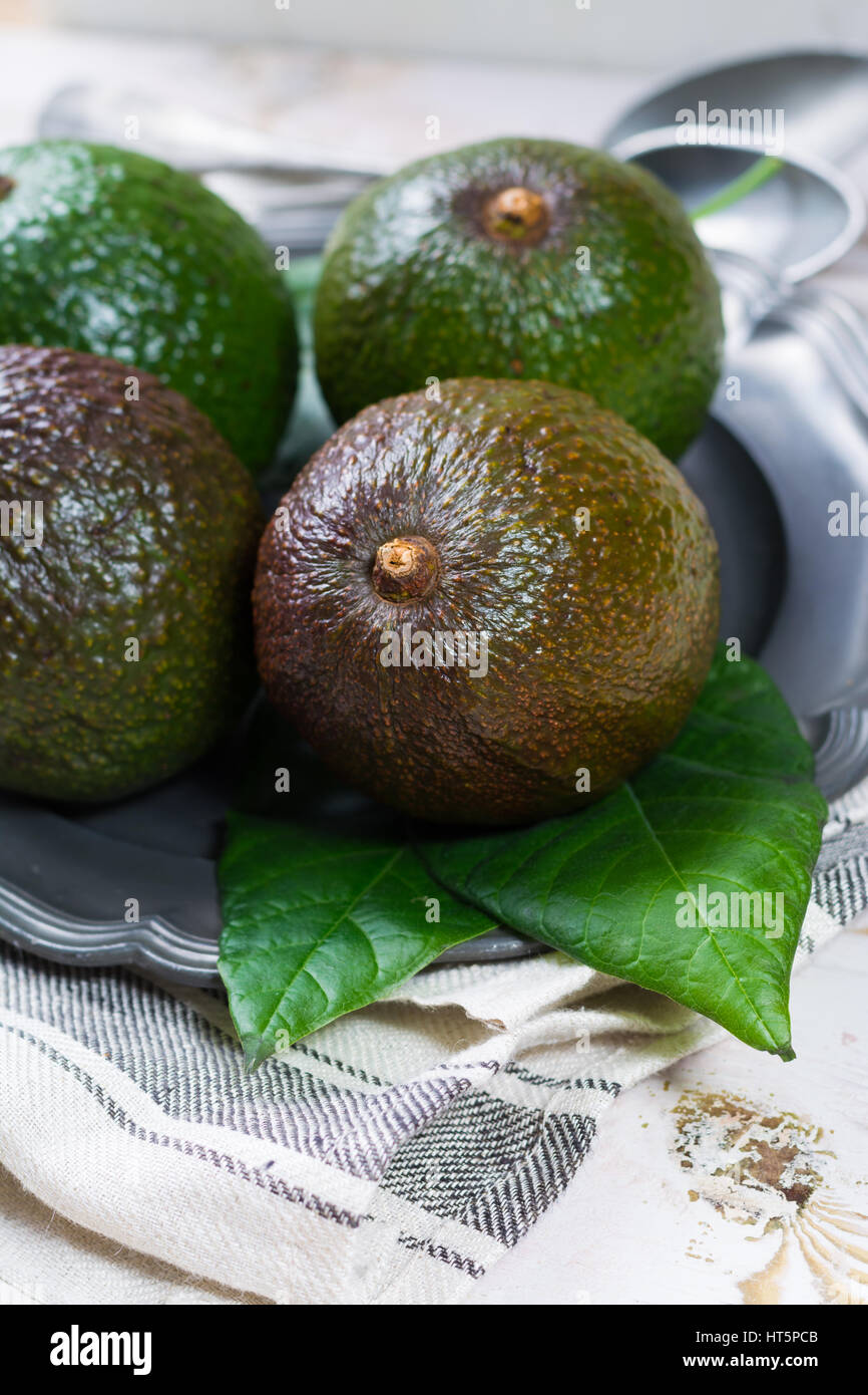 Green fresh avocado from organic avocado plantation - healthy food ...