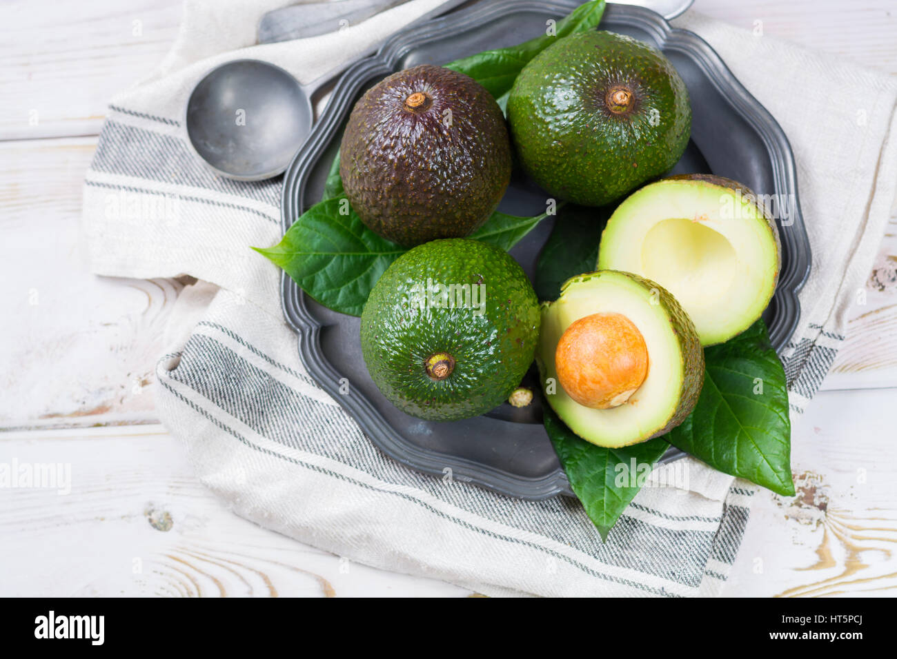 Green fresh avocado from organic avocado plantation - healthy food ...