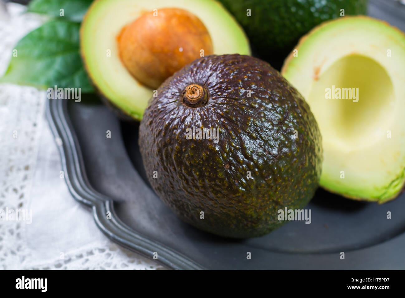 Green fresh avocado from organic avocado plantation - healthy food ...