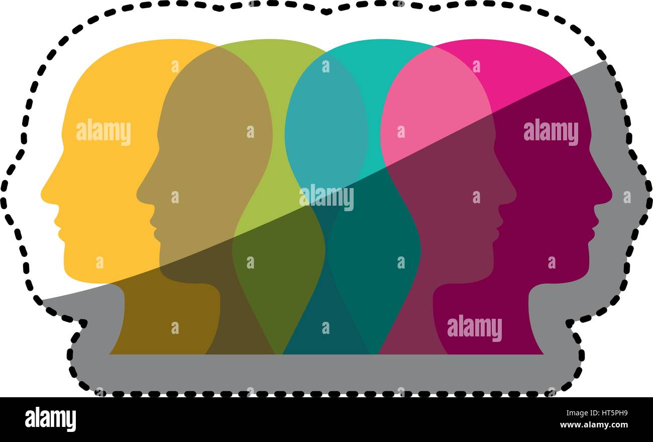 color contour humans icon Stock Vector Image & Art - Alamy