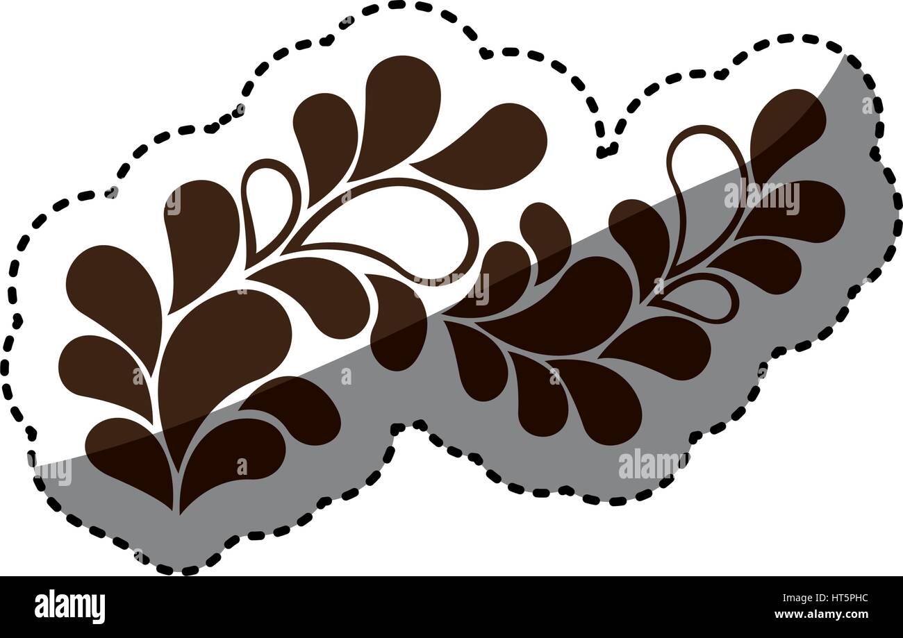 brown leaves decoration icon Stock Vector Image & Art - Alamy