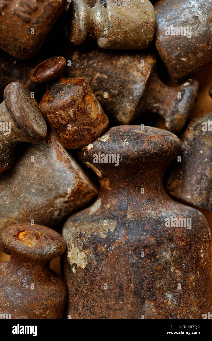 Backgrounds and textures: indiscrete group of very old and rusty ...