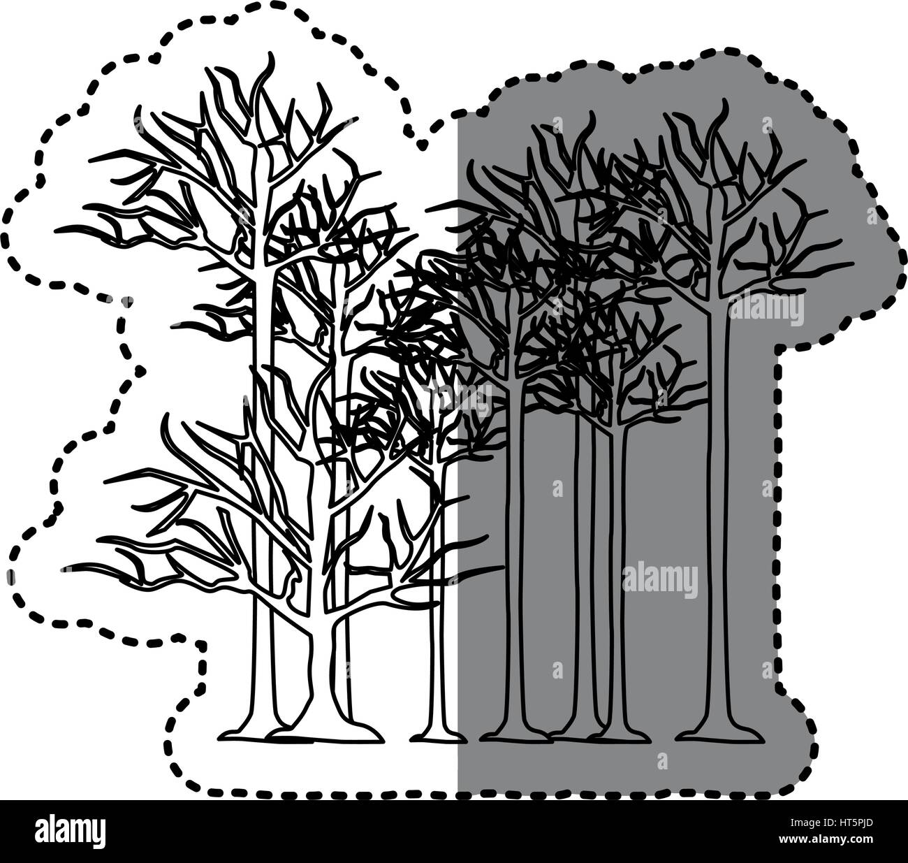contour trees without leaves icon Stock Vector Image & Art - Alamy