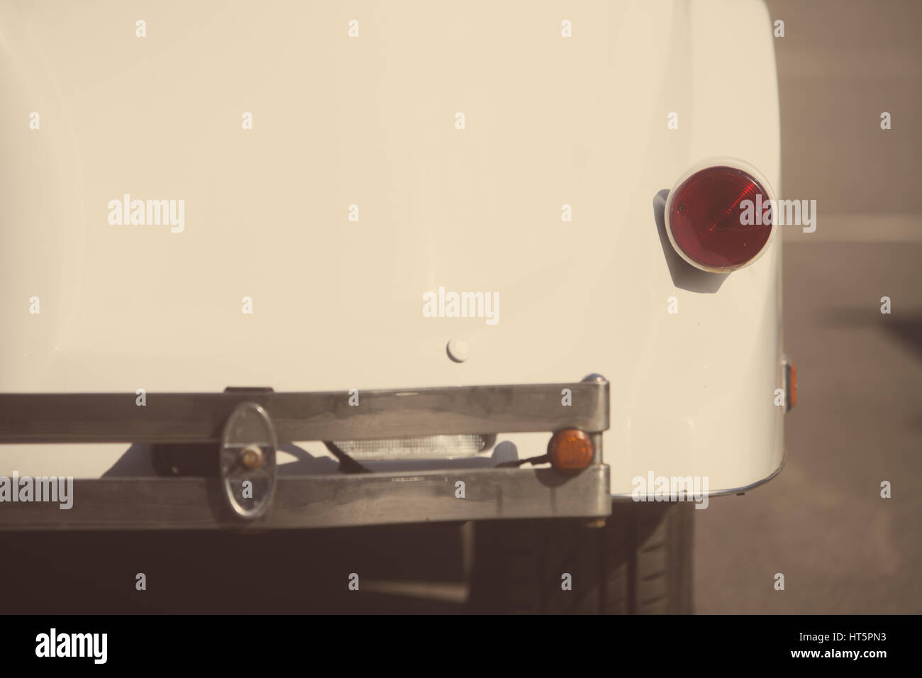 Close up shot of an vintage car rear bumper Stock Photo - Alamy