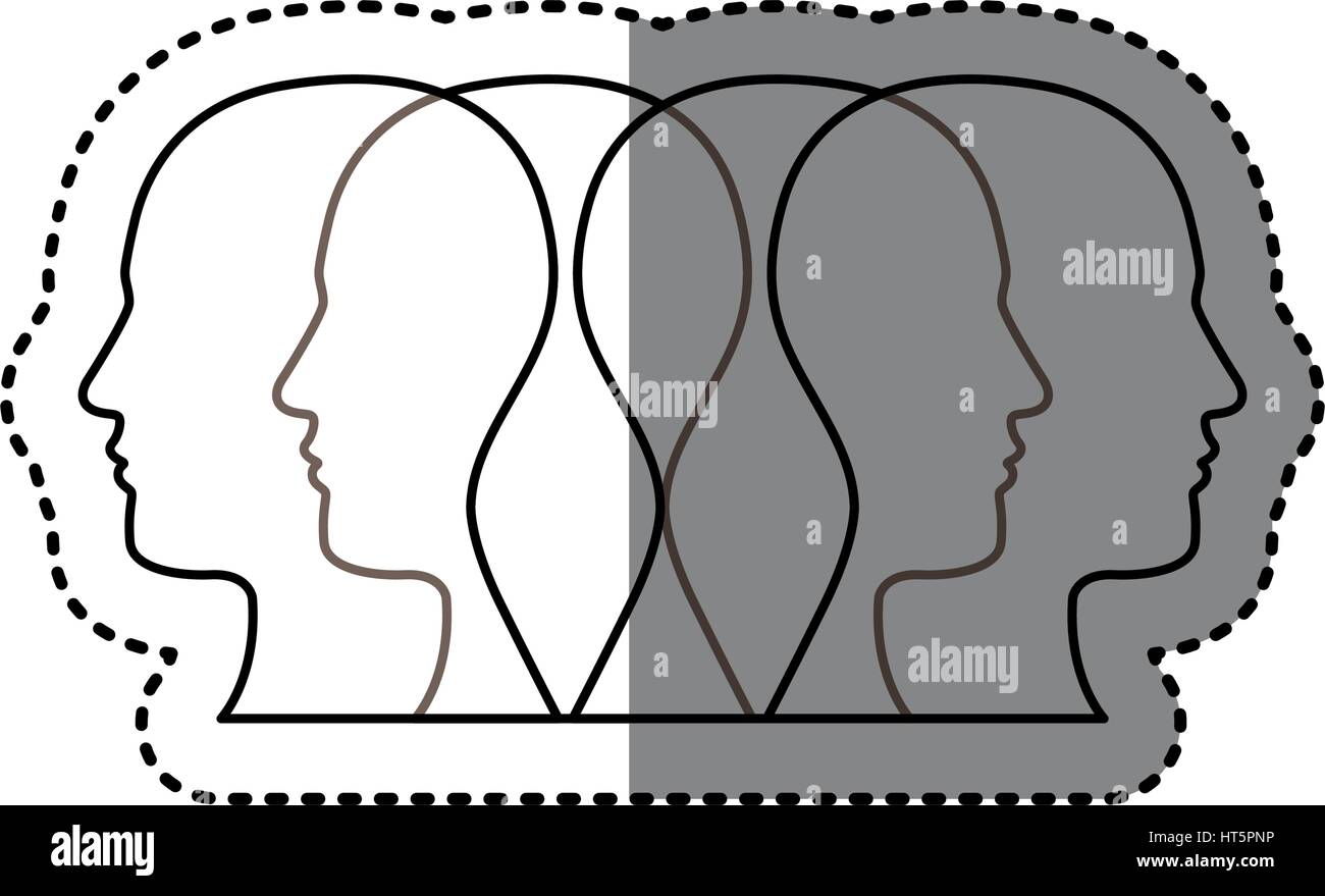 white contour humans icon Stock Vector Image & Art - Alamy