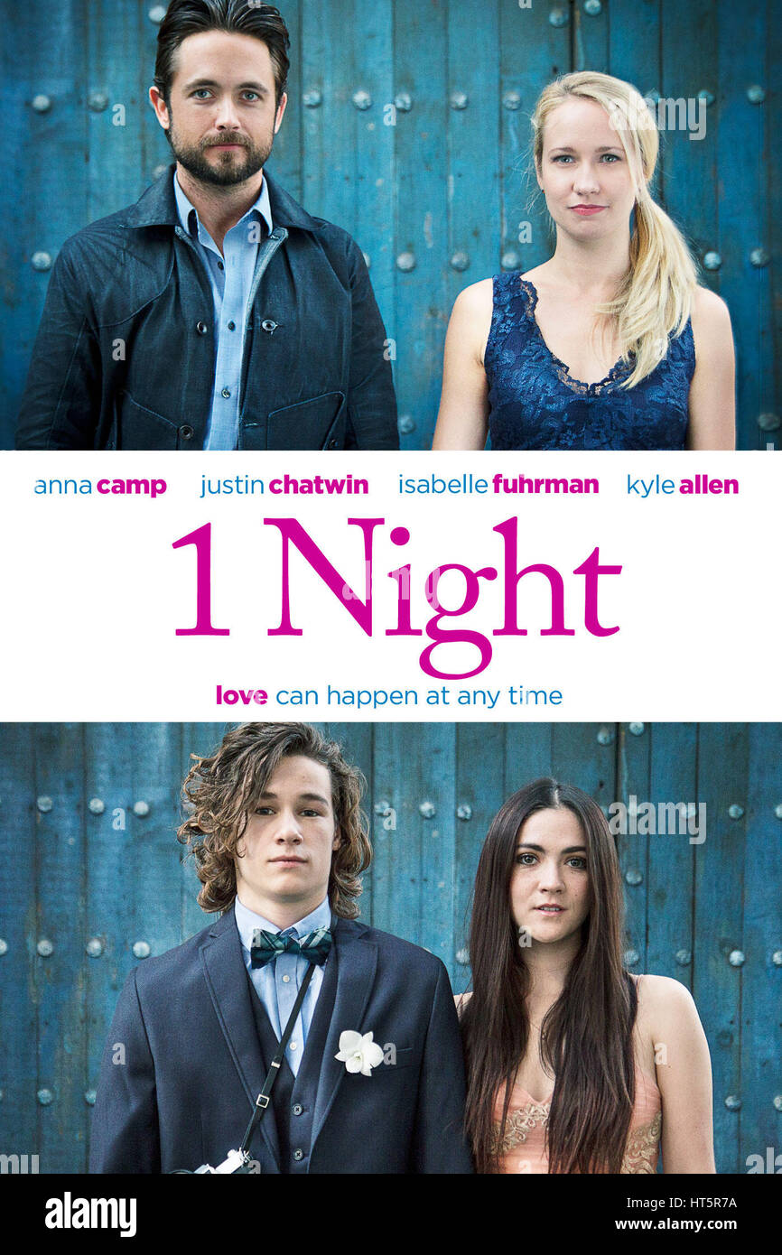 1 NIGHT, (aka ONE NIGHT), poster, top, from left: Justin Chatwin, Anna ...
