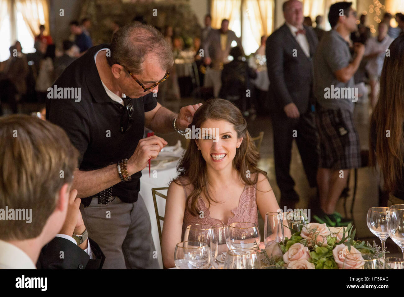 TABLE 19, Anna Kendrick (sitting), on set, 2017. ph: Jace Downs/TM ...