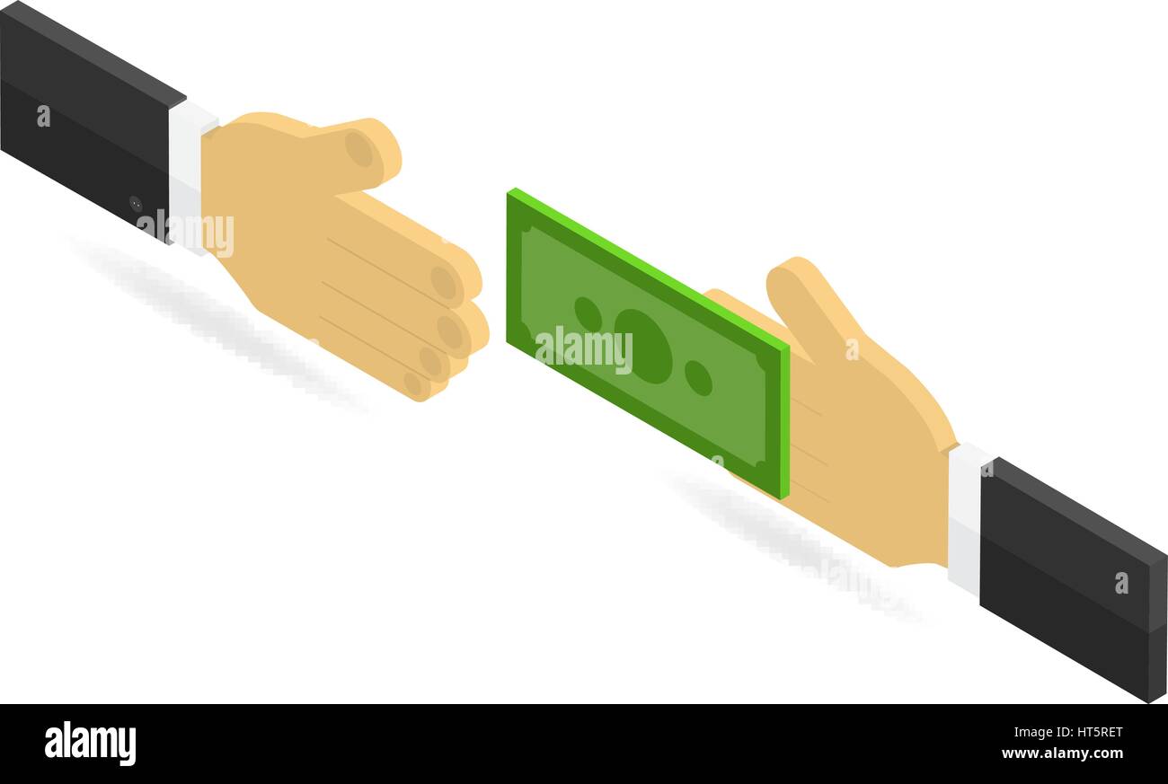 The man gives money to another man. Vector illustration Stock Vector ...
