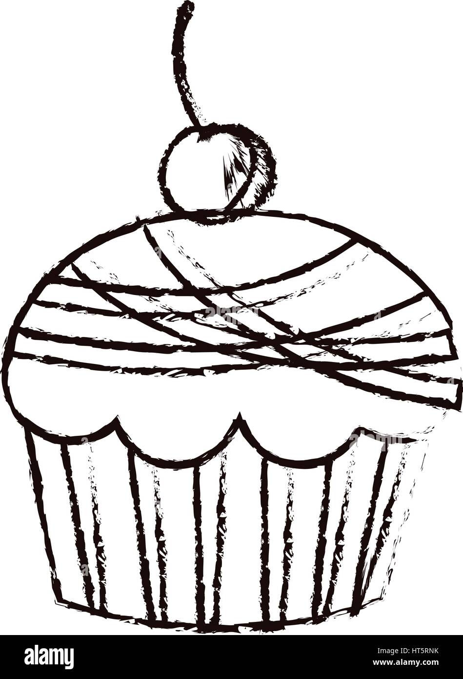 figure muffin with cherry icon Stock Vector Image & Art - Alamy