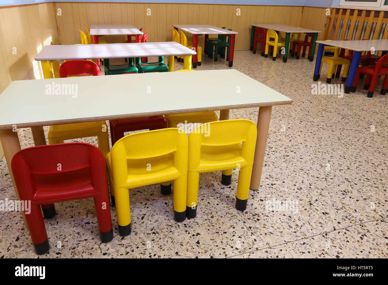 Tables without chairs hi-res stock photography and images - Alamy