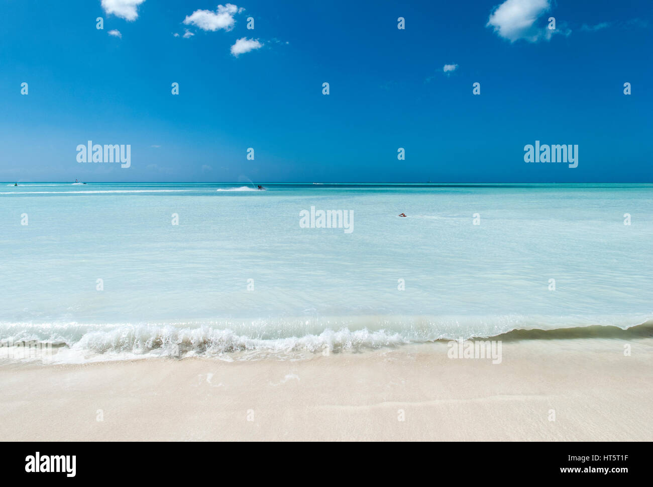 The unusual color sea on Antigua island beach (Antigua & Barbuda Stock ...