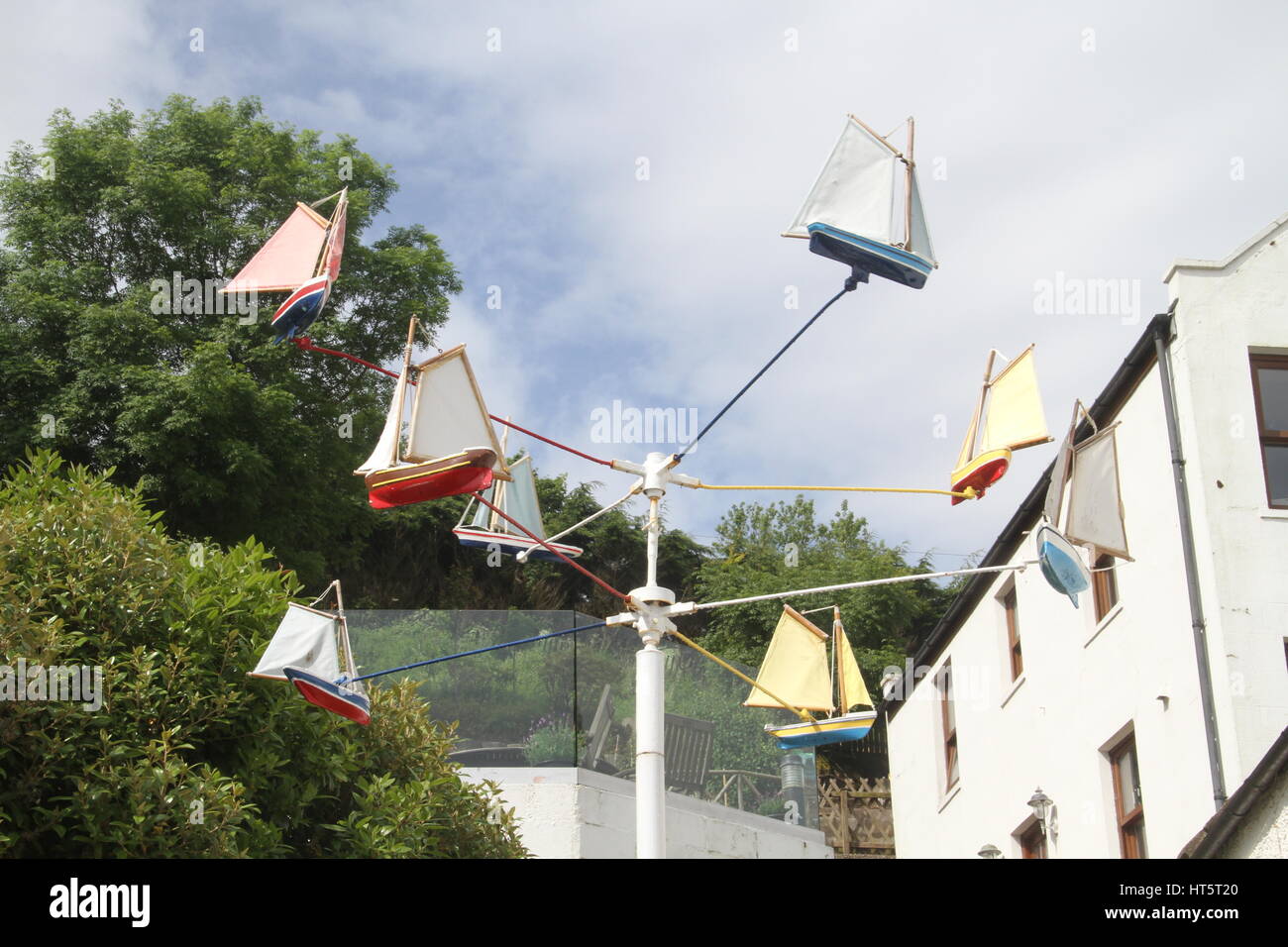 Unusual wind rotation device, Stonehaven, Aberdeenshire Stock Photo - Alamy