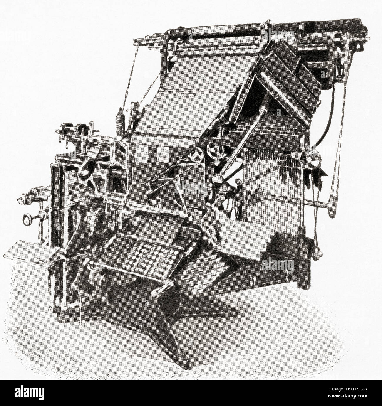 The Intertype interlocking typecasting machine. From Meyers Lexicon ...