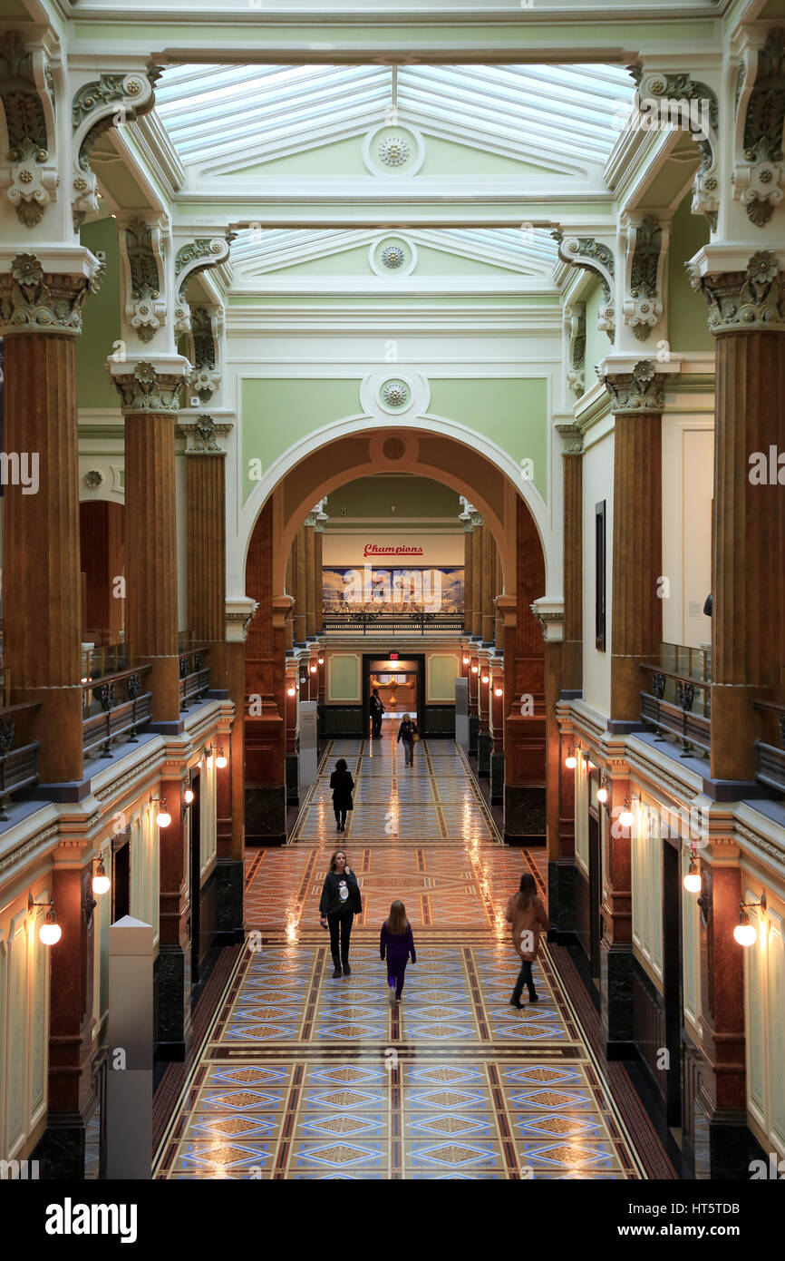 Interior view of Smithsonian American Art Museum.Washington D.C.USA ...