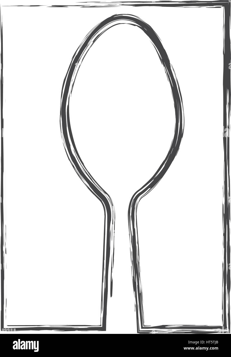 Contour spoon cutlery icon hi-res stock photography and images - Alamy