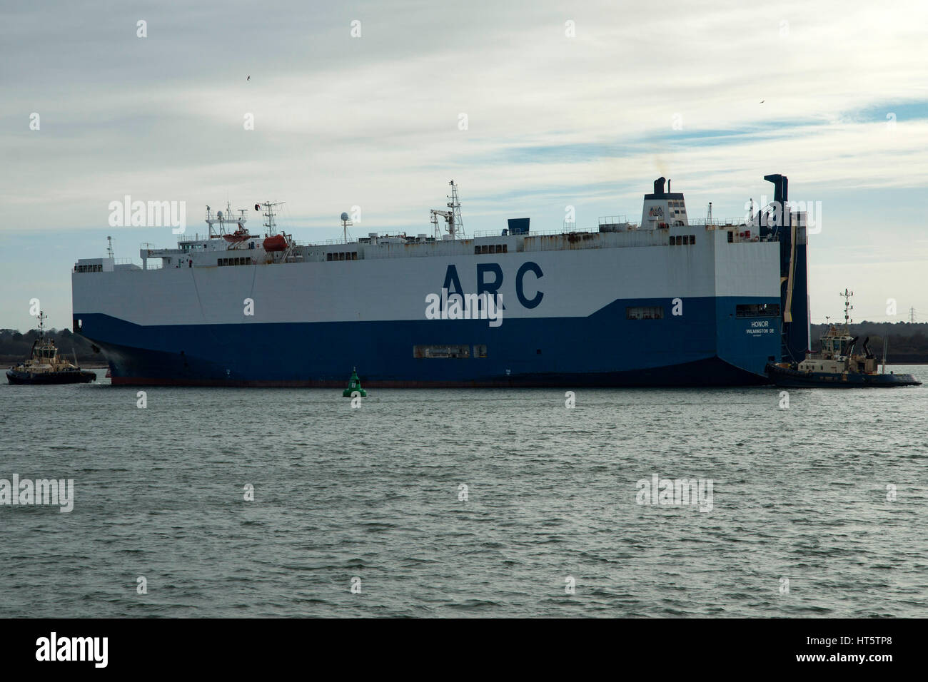 ARC car transporter vessel making her way out of Southampton on March 7 ...