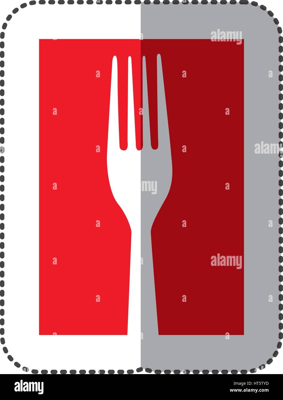 red fork cutlery icon Stock Vector Image & Art - Alamy