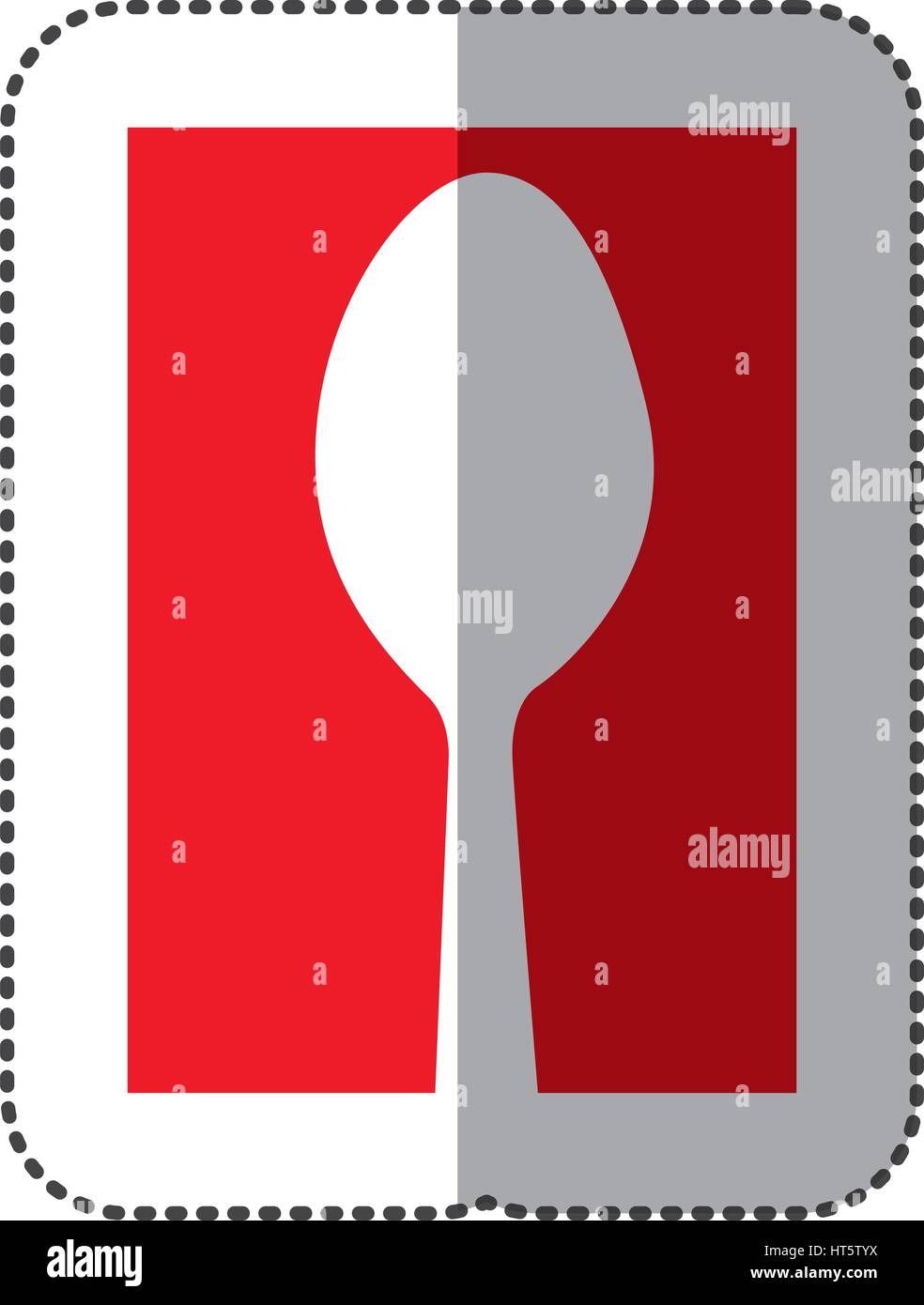 Red spoon cutlery icon hi-res stock photography and images - Alamy