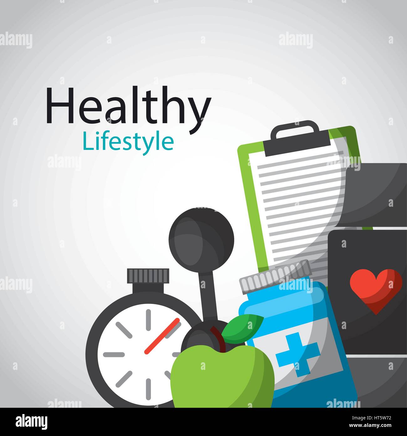 healthy lifestyle concept icons Stock Vector Image & Art - Alamy