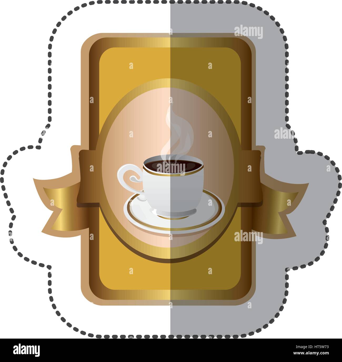 gold symbol cup with plate icon Stock Vector Image & Art - Alamy