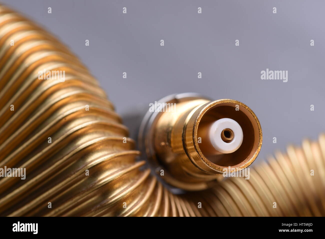 Close up coaxial cable in telecommunication systems Stock Photo - Alamy