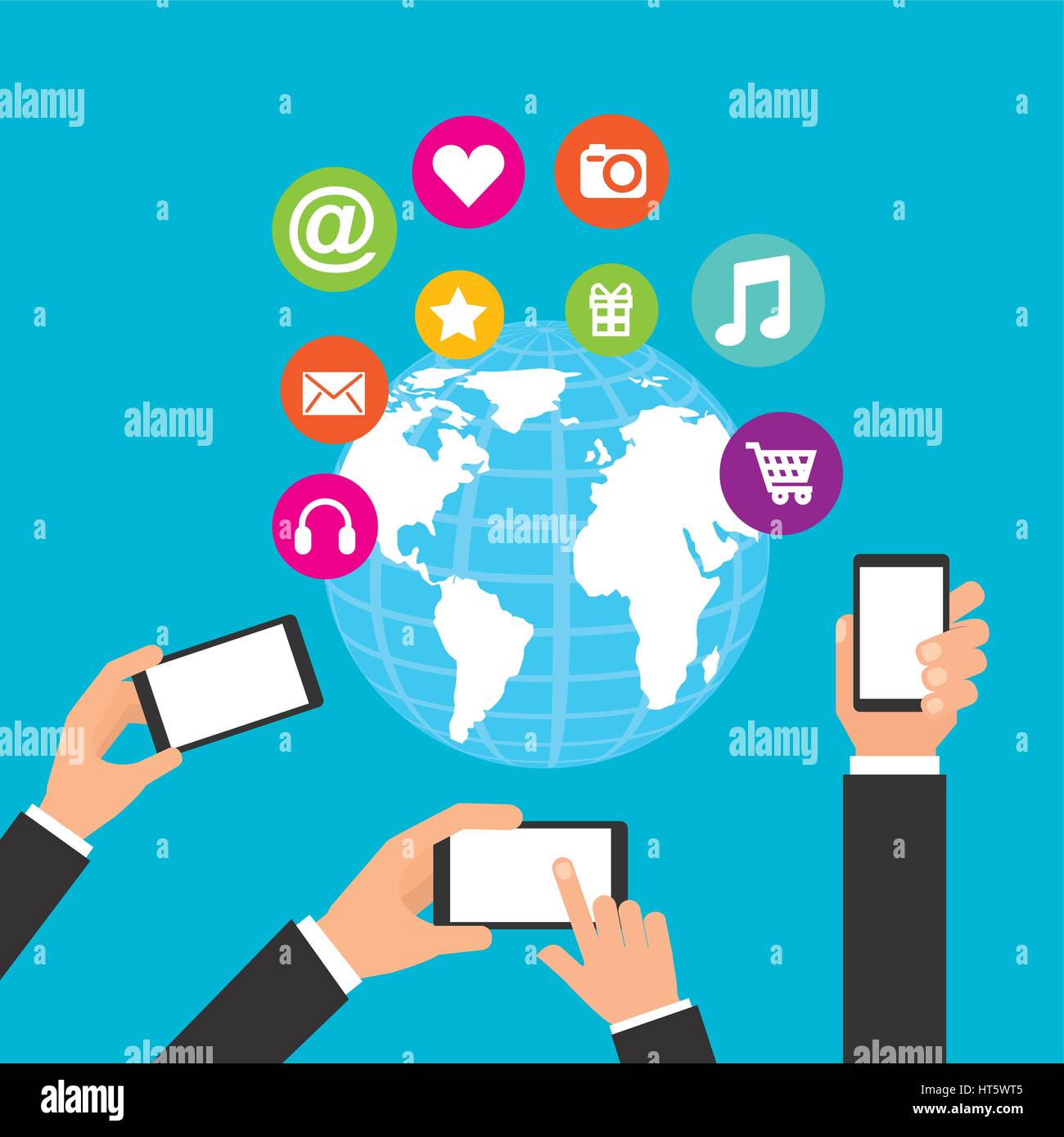 social media network icons Stock Vector Image & Art - Alamy