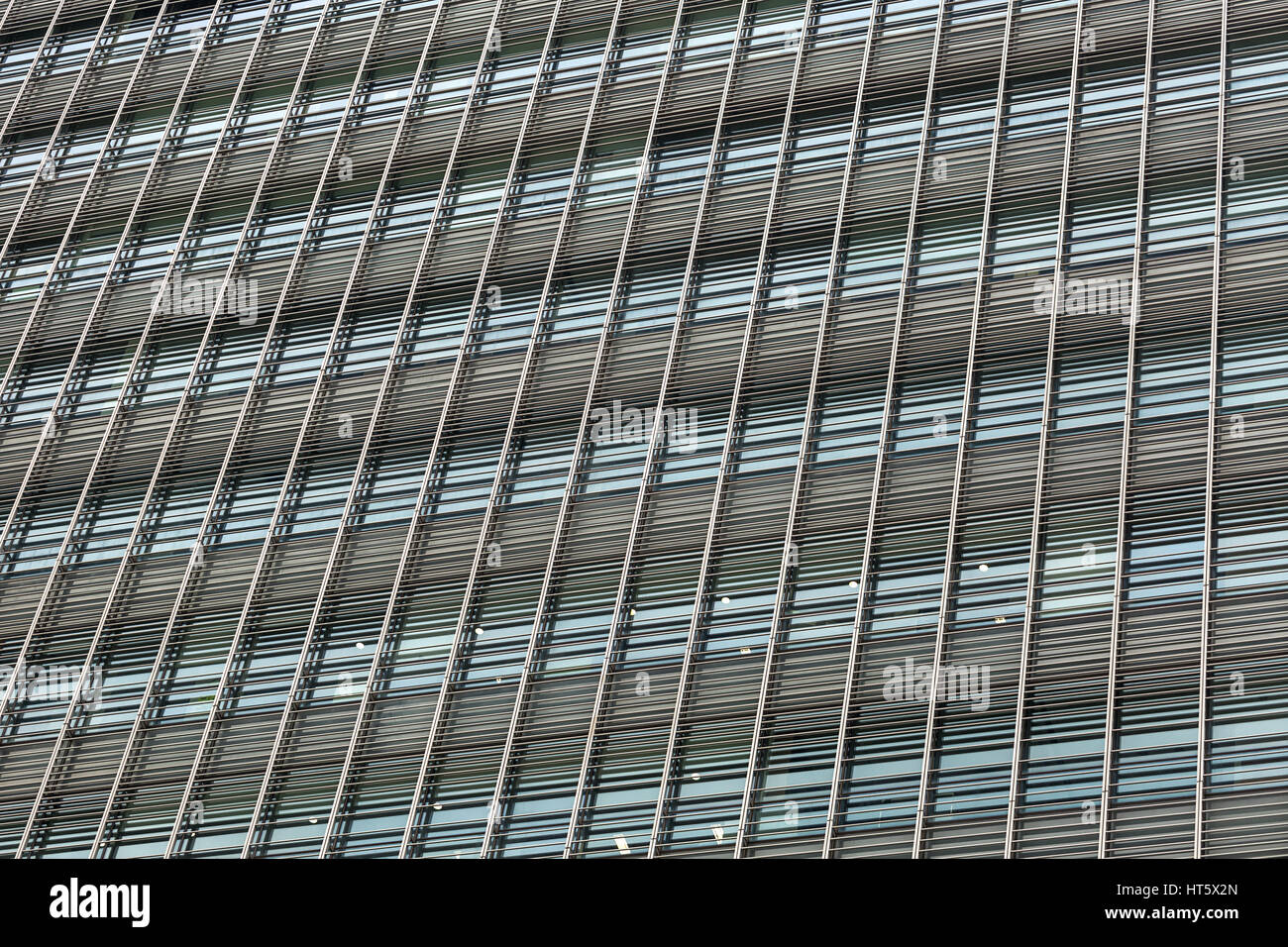 View at the part of the office building in Singapore. Facade have many ...