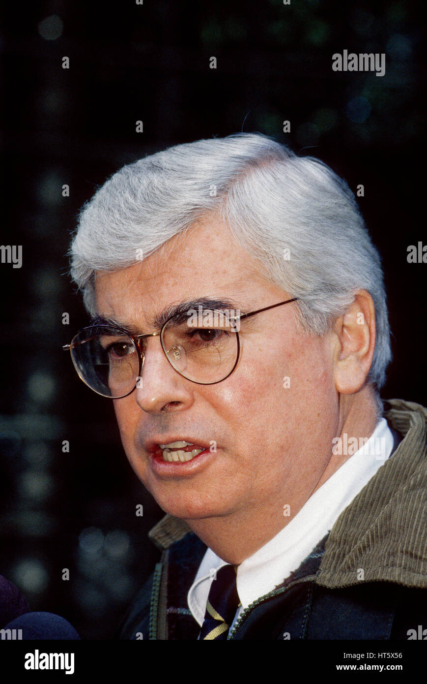 Democratic Senator Chris Dodd of Connecticut talks with reporters ...