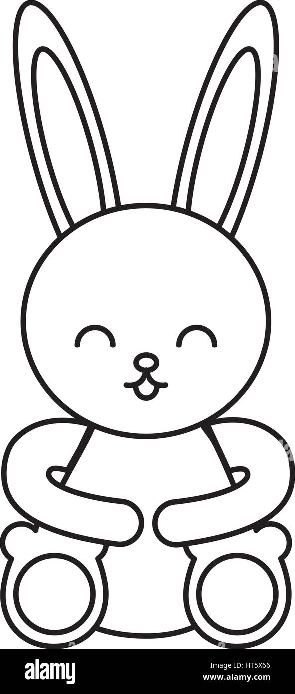 Smiling smile rabbit Black and White Stock Photos & Images - Alamy