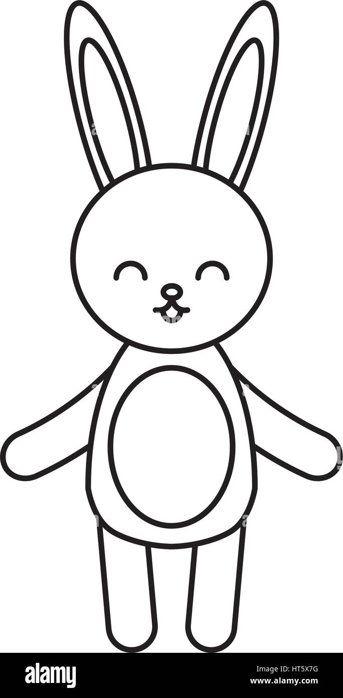 Smiling smile rabbit Black and White Stock Photos & Images - Alamy