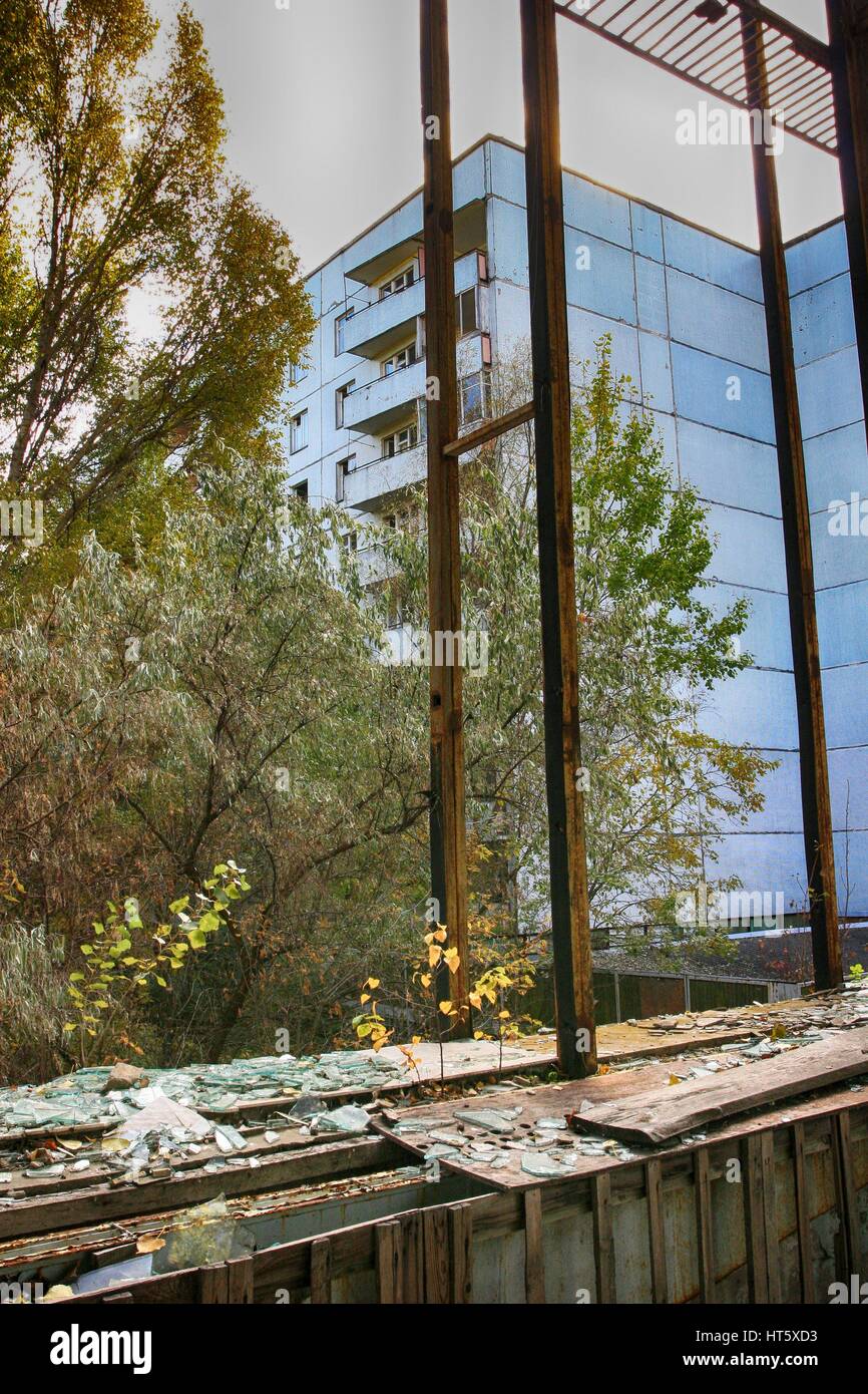 Abandoned Building Interior In Chernobyl Zone. Chornobyl Disaster Stock ...