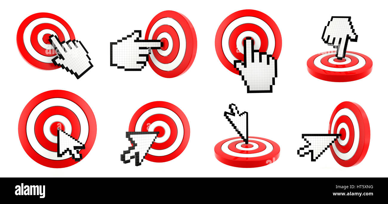 Cursor pointing at target Stock Photo - Alamy
