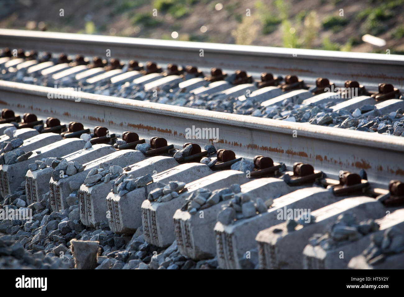 Iron railway sleepers hi-res stock photography and images - Alamy