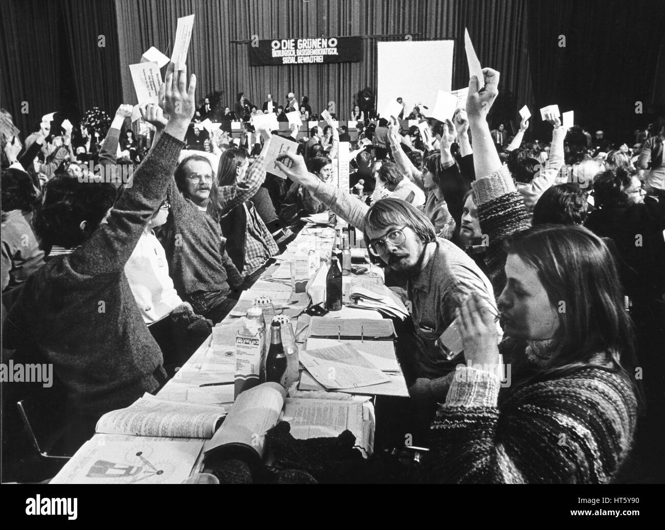 Karlsruhe, Germany 12.01.1980 - Founding Party Congress of the german ...