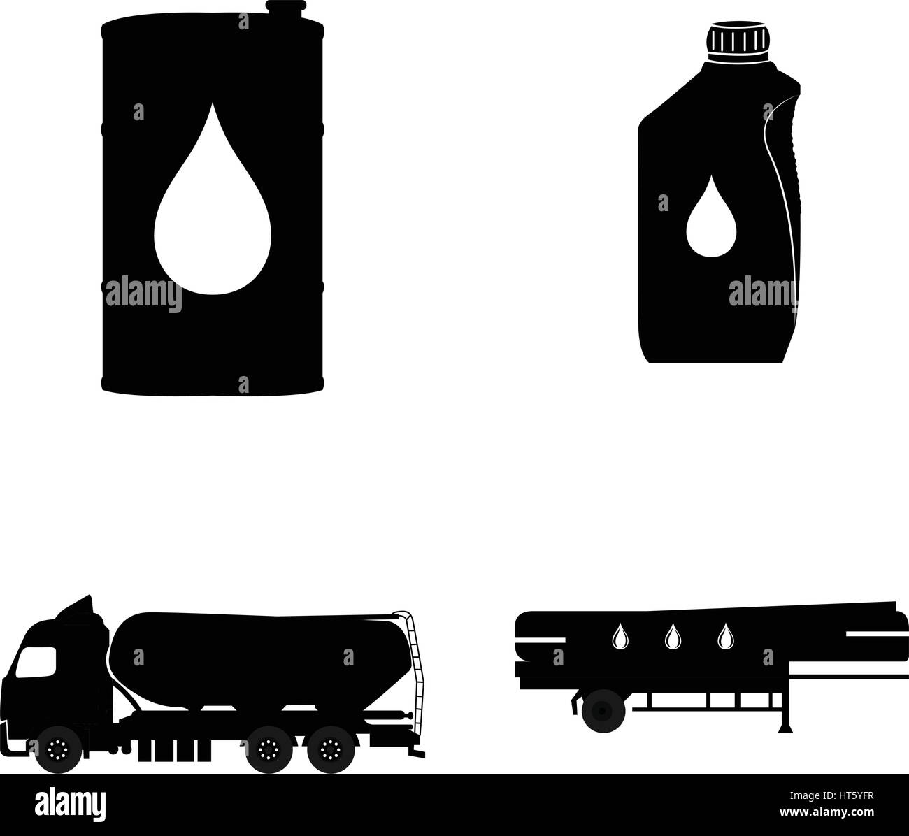 Oil barrel petroleum icon image Black and White Stock Photos & Images ...